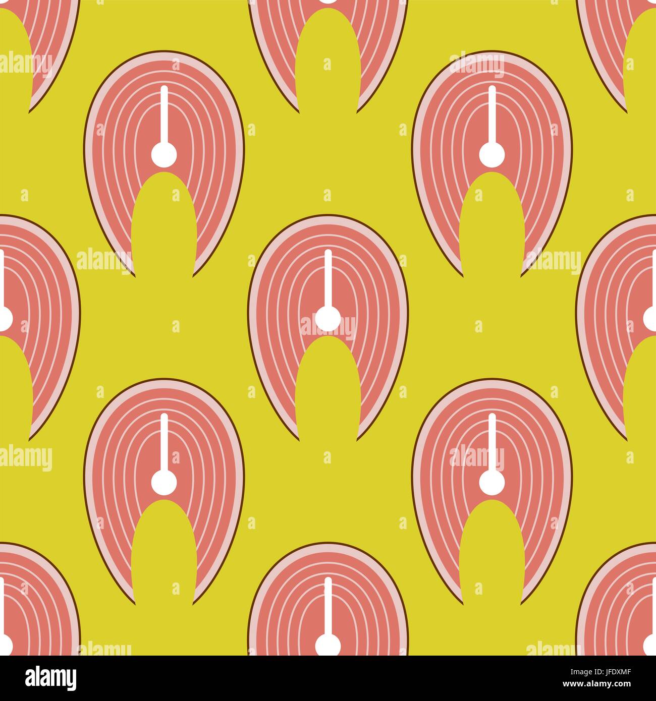 Piece of fish seamless pattern. fresh Slice of pink salmon background ...