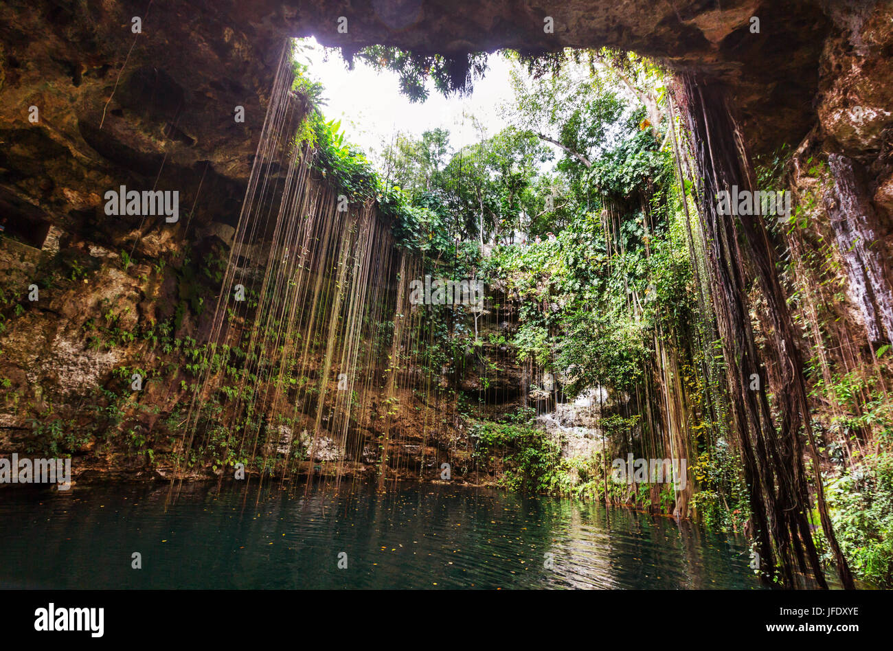 Mexico chichen itza natural water hole hi-res stock photography and ...