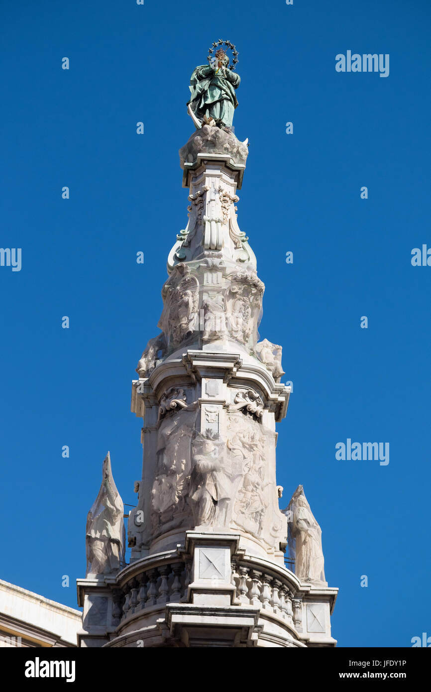 Obelisk in Naples, Italy Stock Photo - Alamy