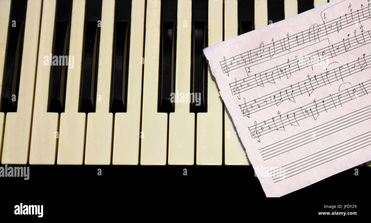 Piano sheet music notes hi-res stock photography and images - Alamy