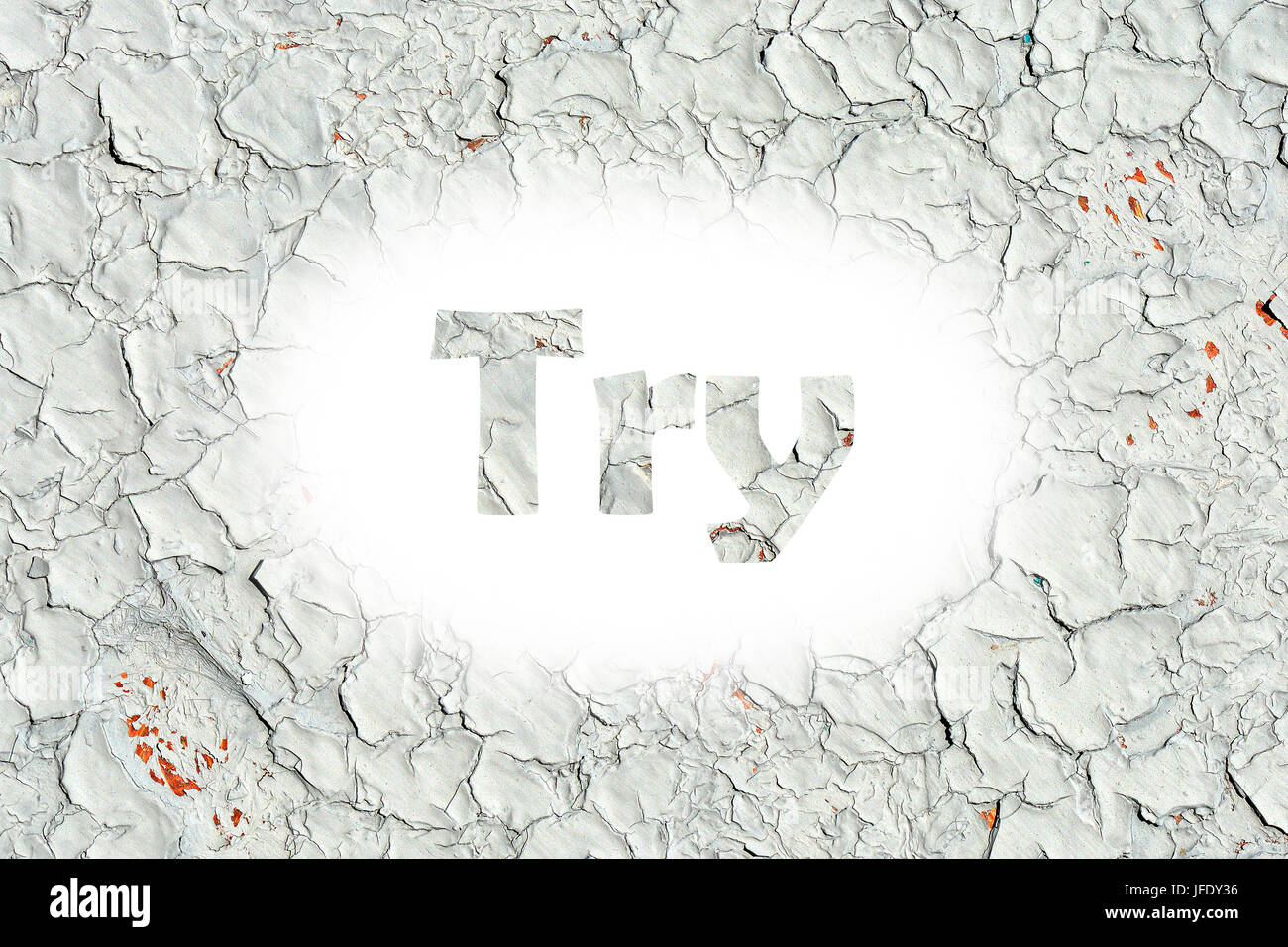 try words print on the old wooden plate Stock Photo - Alamy