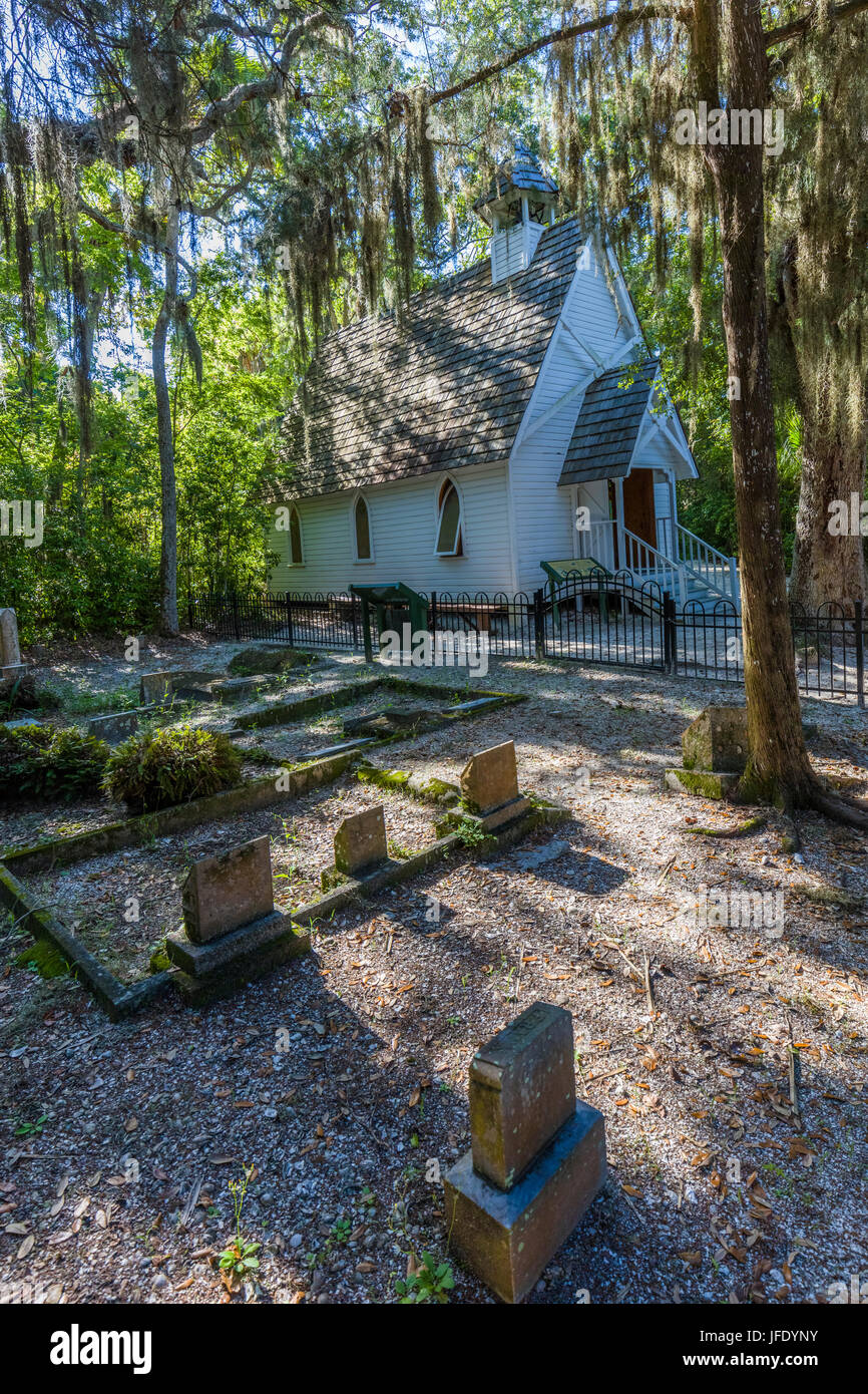 Mary's Chapel at Historic Spanish Point on the Gulf Coast of Florida in ...