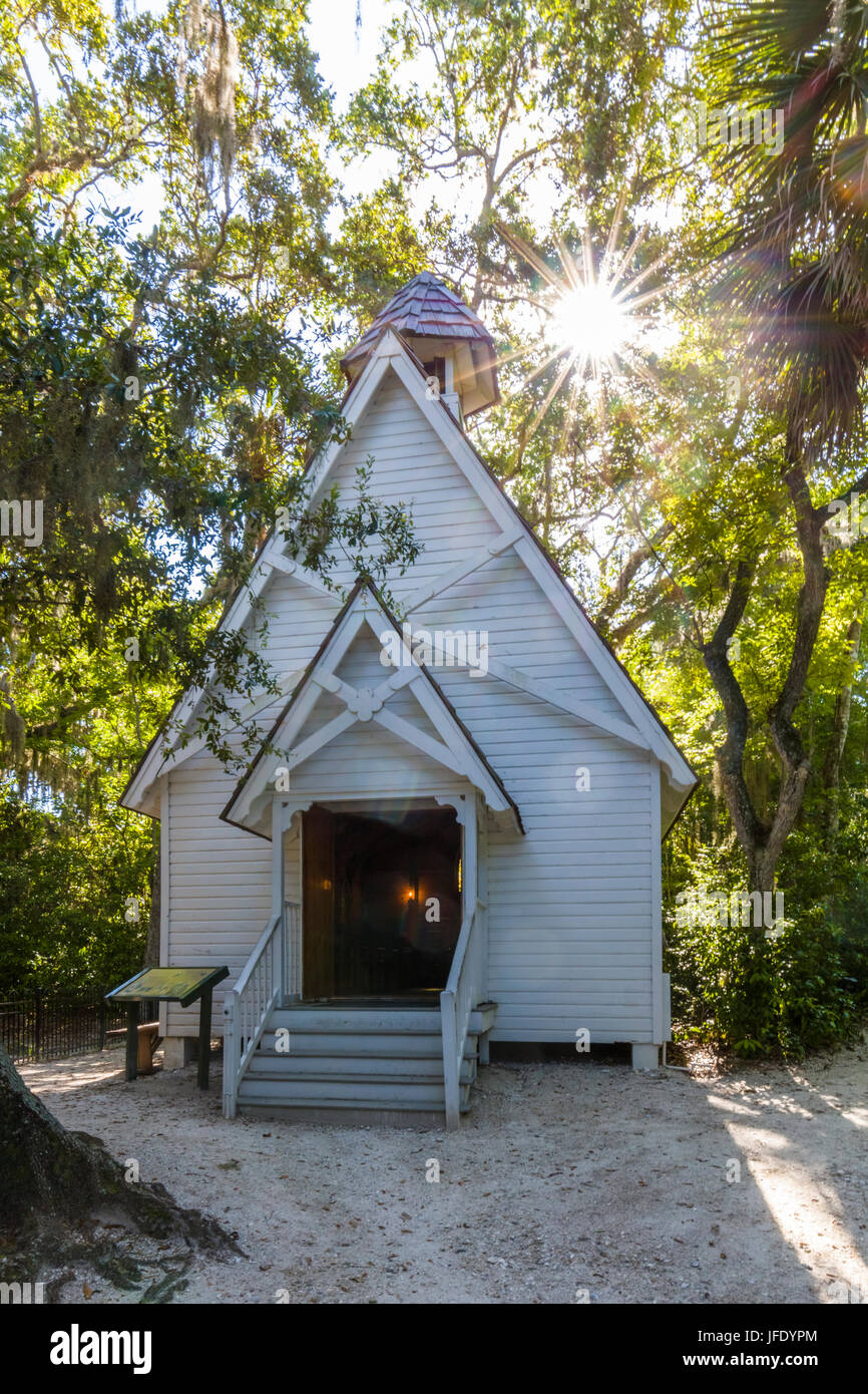 Mary's Chapel at Historic Spanish Point on the Gulf Coast of Florida in ...