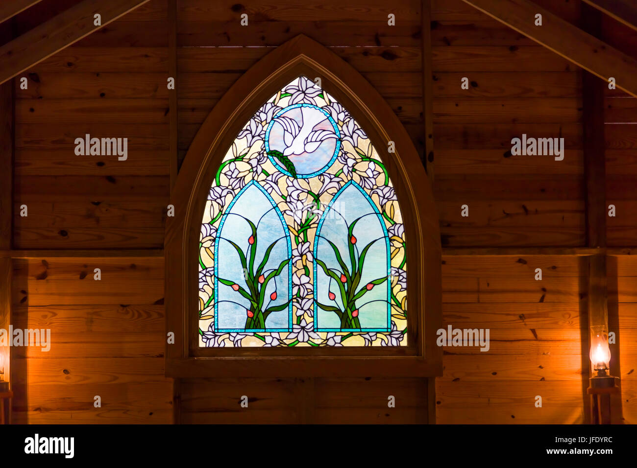Interior of Mary's Chapel at Historic Spanish Point on the Gulf Coast ...