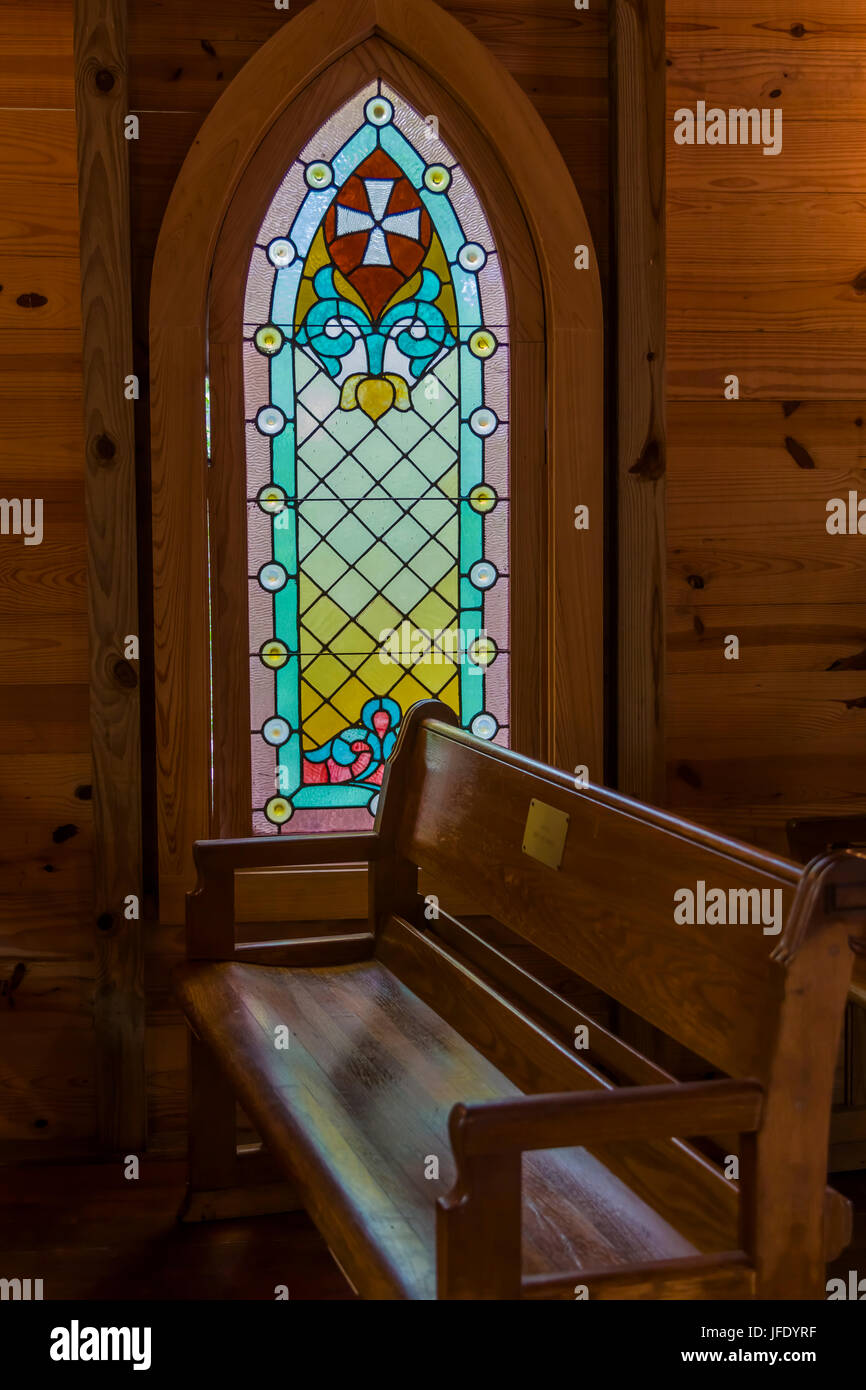 Interior of Mary's Chapel at Historic Spanish Point on the Gulf Coast ...