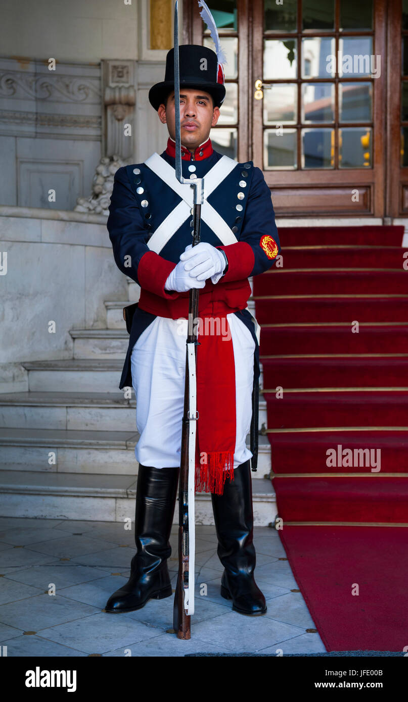 Traditional dressed guard, Buenos Aires, Argentina, South America Stock ...