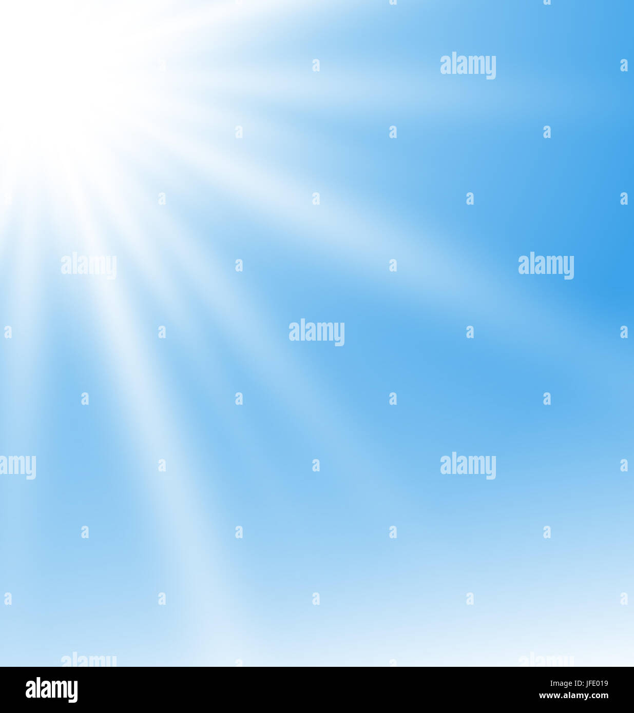 Illustration Abstract Blue Background with Sun Rays Stock Photo - Alamy