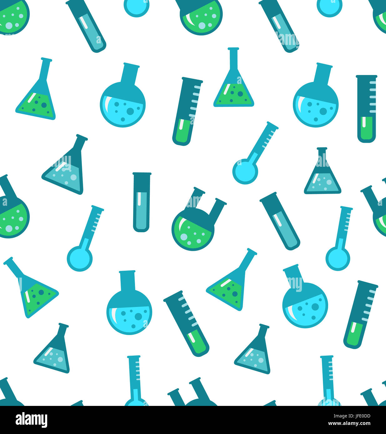 Illustration Seamless Pattern of Chemical Tubes and Flasks, Scientific ...