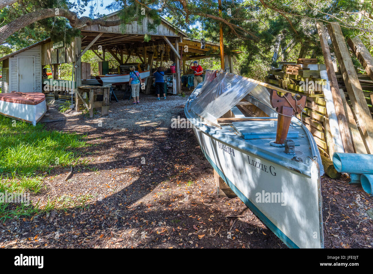 Pioneer Boat Yard at Historic Spanish Point on the Gulf Coast of ...