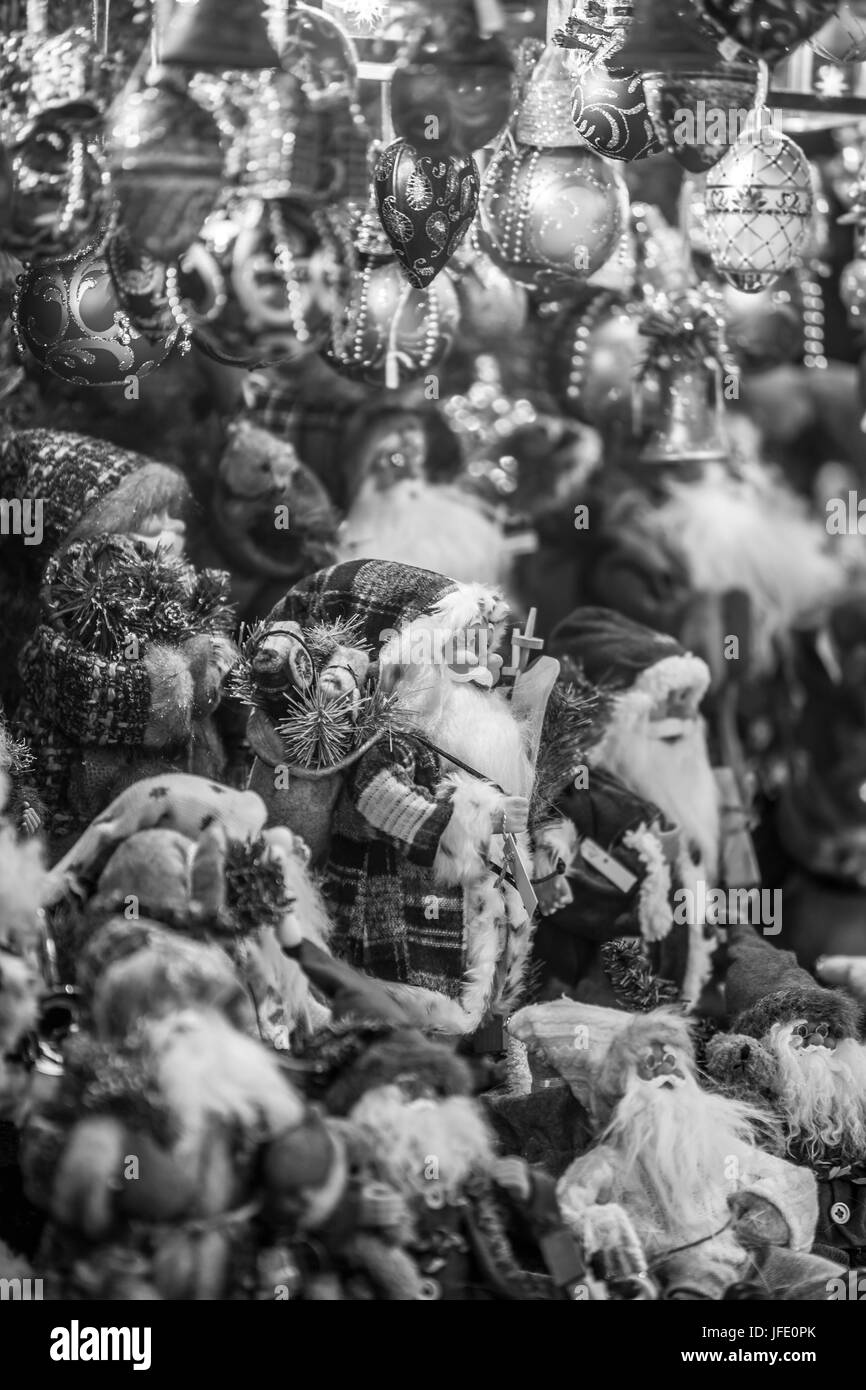 Festive winter holiday market Black and White Stock Photos & Images - Alamy