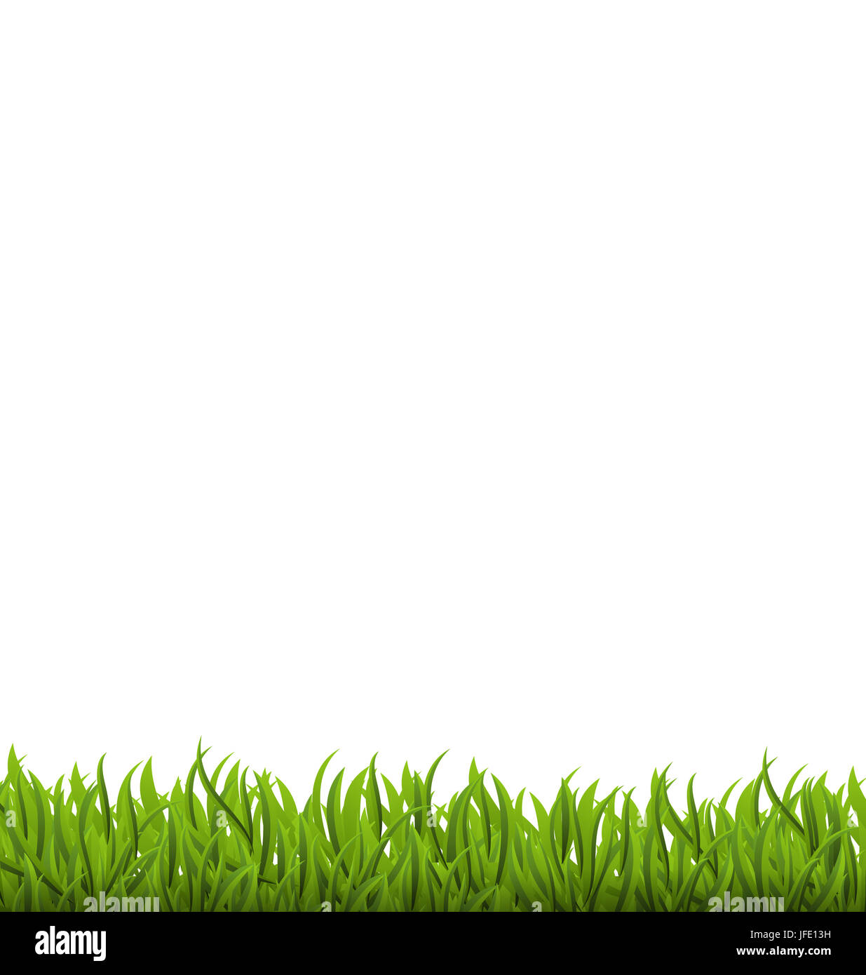 Illustration spring background with green grass, space for your text ...