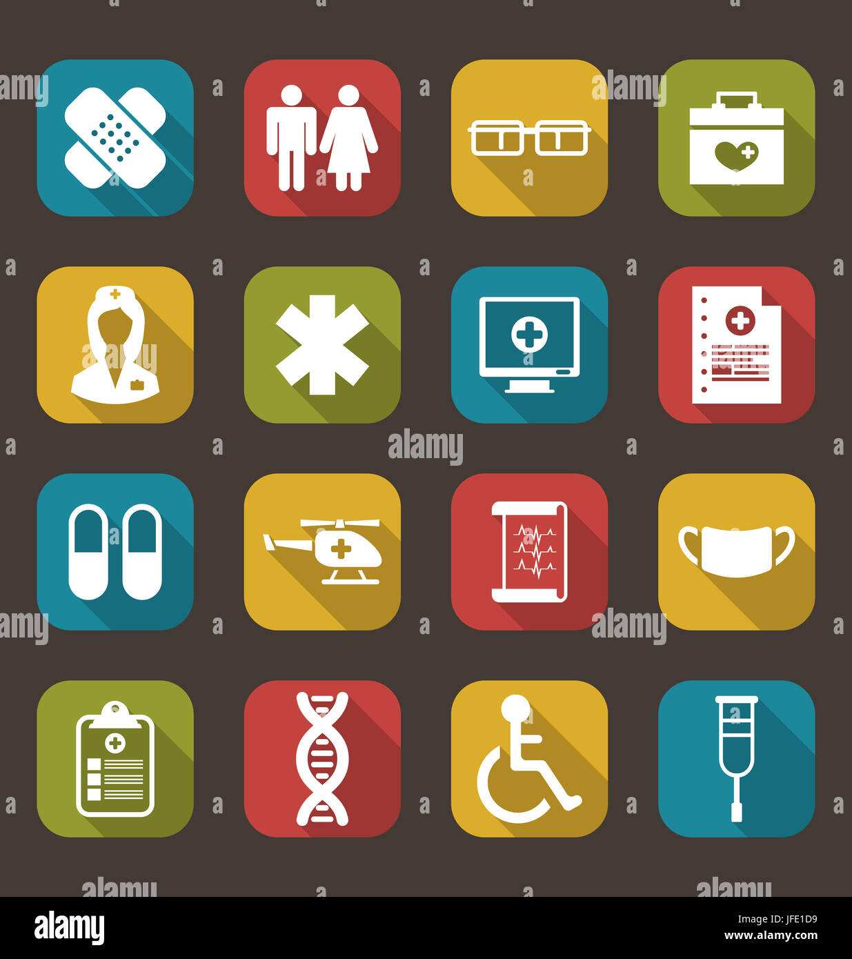 Illustration Set Trendy Flat Medical Icons for Web Design Stock Photo ...