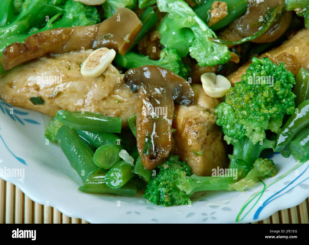 chicken almond ding Stock Photo - Alamy