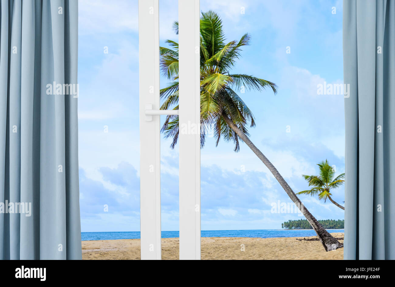Ocean view window Stock Photo - Alamy