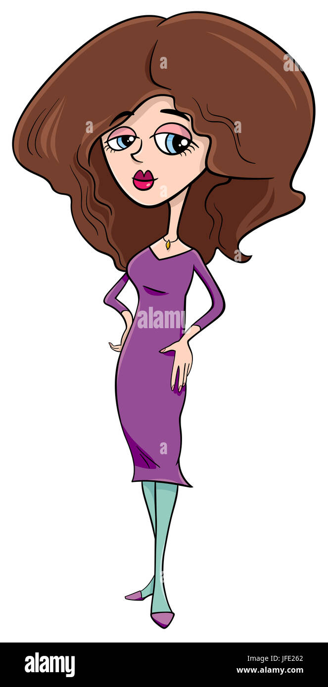 pretty girl cartoon character Stock Photo - Alamy