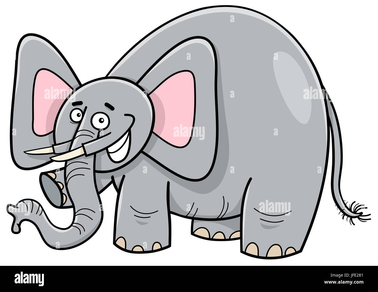 elephant cartoon character Stock Photo - Alamy