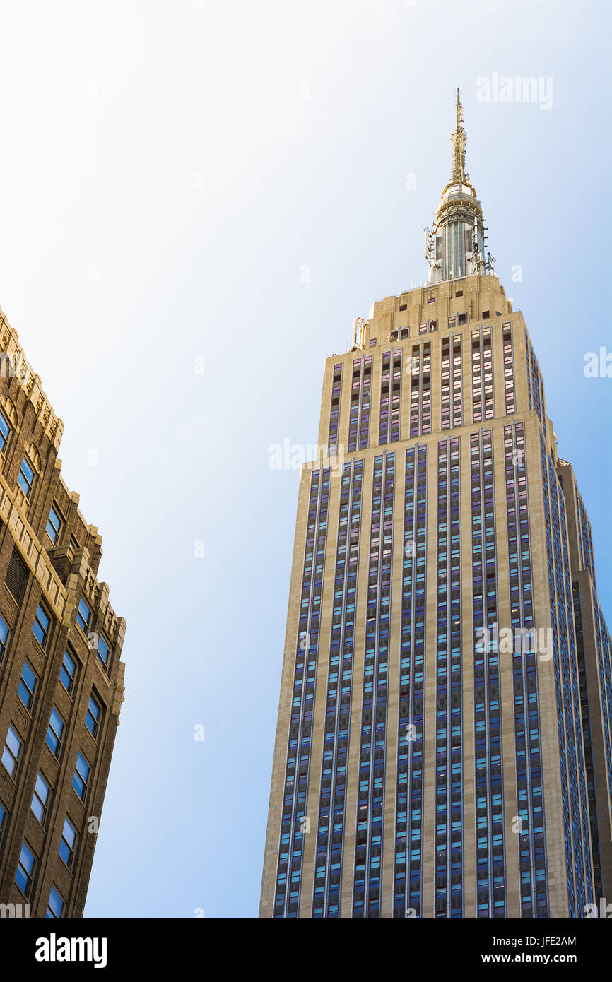 the Empire State Building from bottom Stock Photo - Alamy