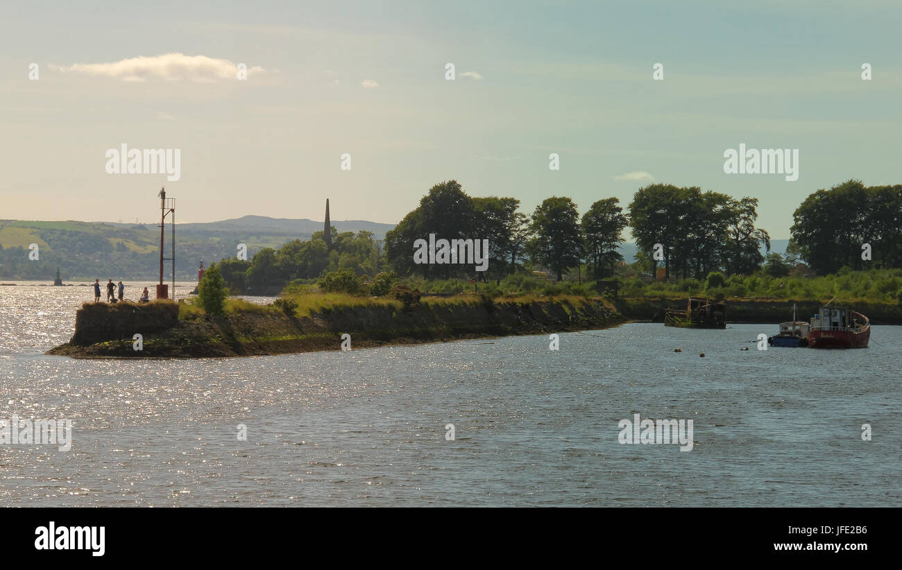 boys swimming and fishing Bowling Harbour graving docks Forth and Clyde ...