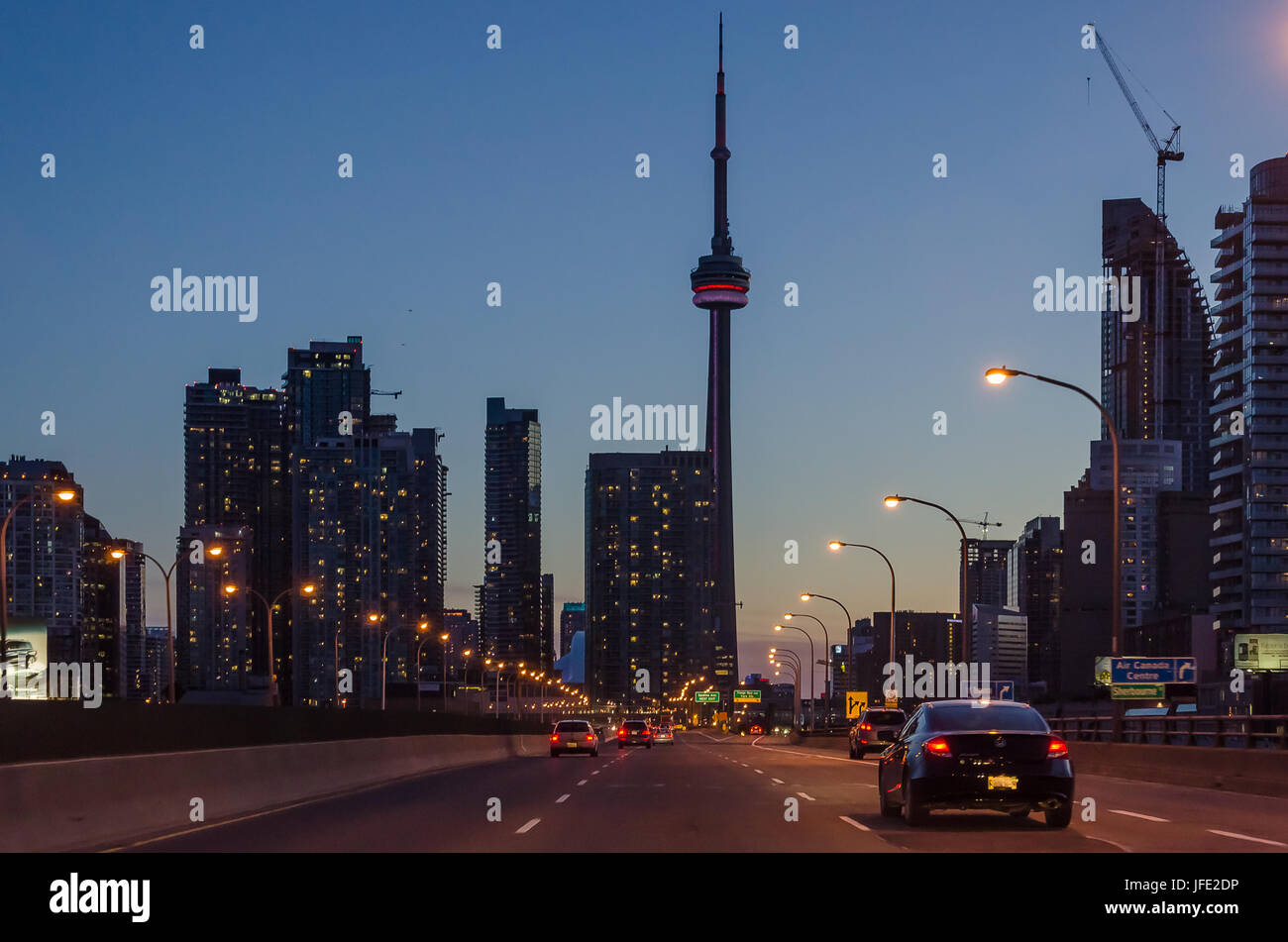 Highway cars and cn tower hi-res stock photography and images - Alamy