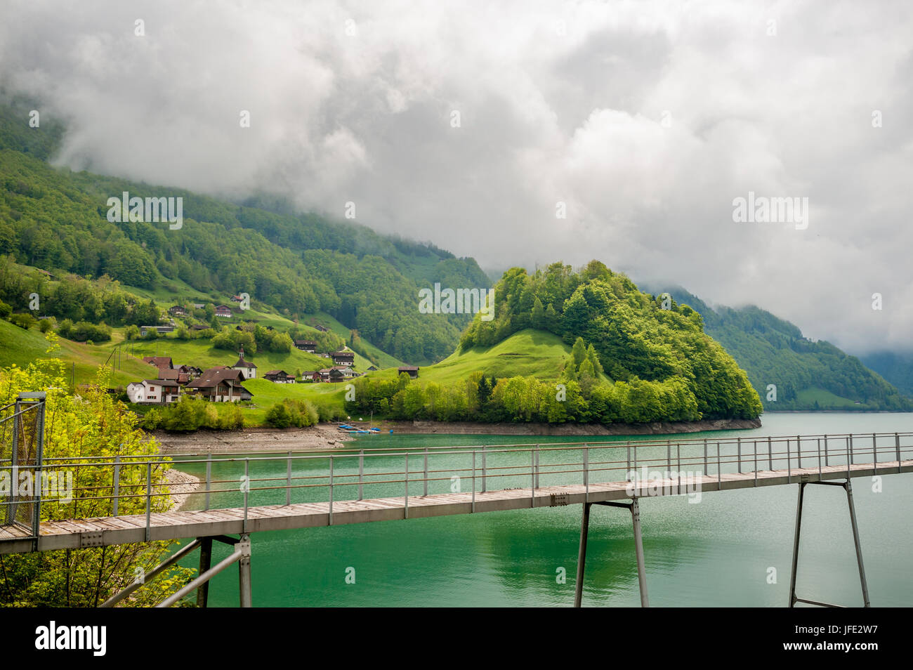 Lungern lake in Switzerland Stock Photo - Alamy