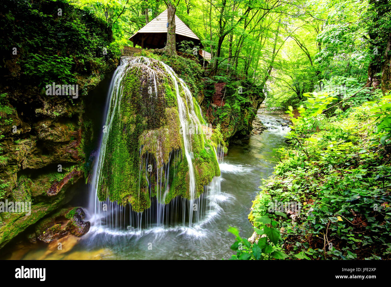 Bigar waterfall is situated on 45 Parallel, in the forest of Anina ...