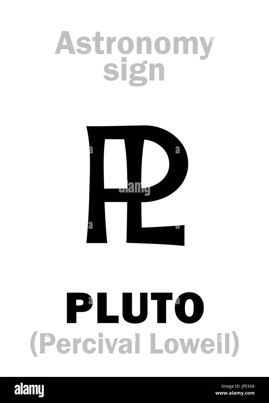 Astrology: astronomical sign of PLUTO Stock Photo - Alamy