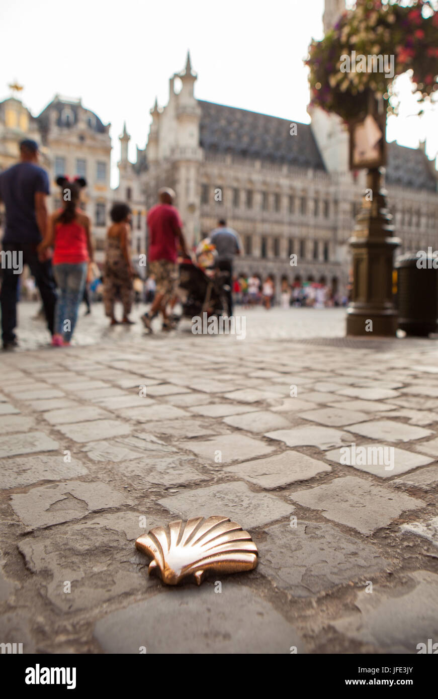 St James shell in Brussels Stock Photo - Alamy