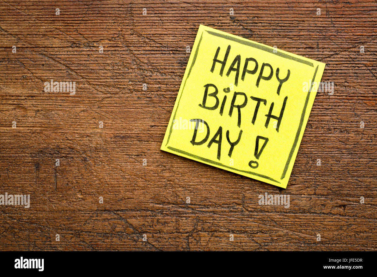 Happy birthday sticky note on High Resolution Stock Photography and ...