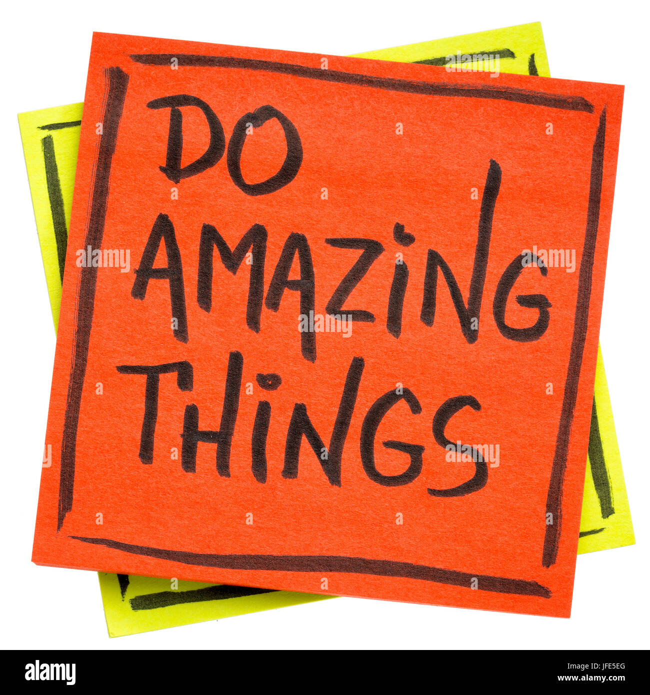 Do amazing things inspirational reminder - handwriting in black ink on ...