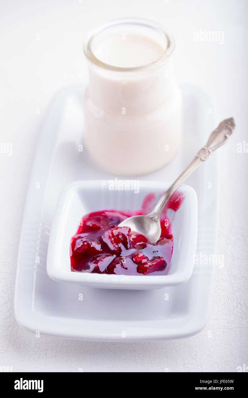 Plum yogurt hi-res stock photography and images - Alamy