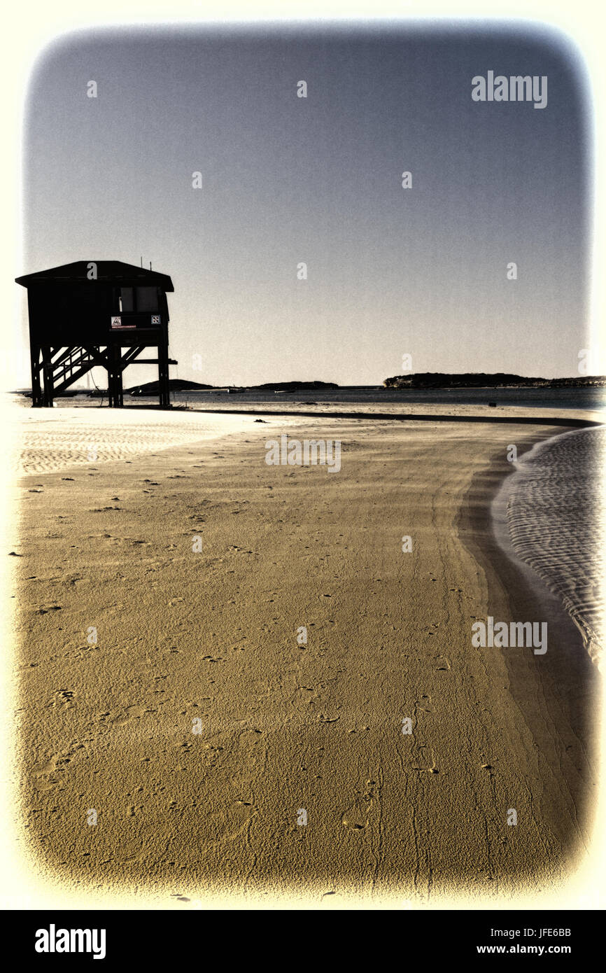 Lifeguard House on the Beach Stock Photo - Alamy