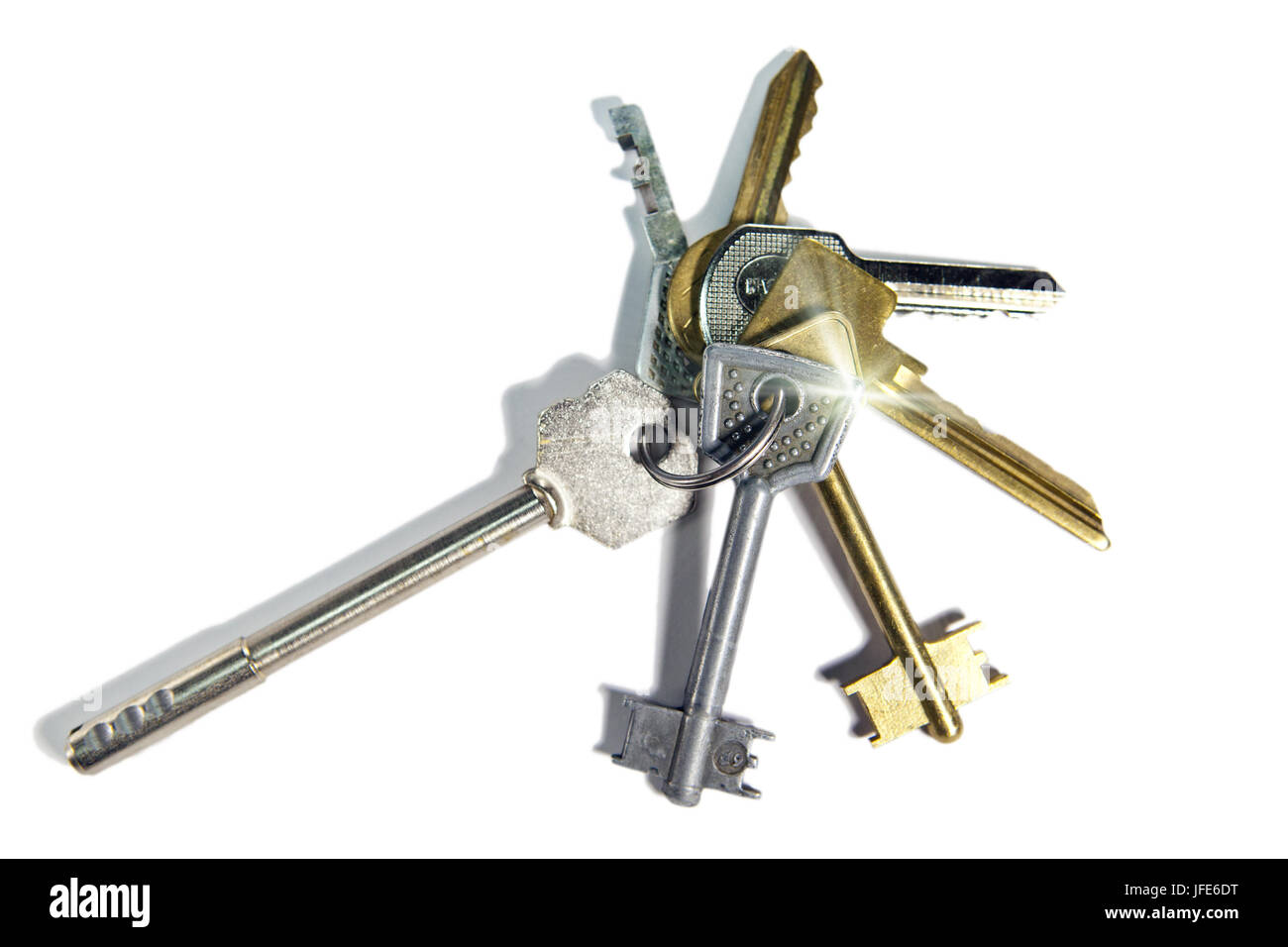 Bunch keys open door Cut Out Stock Images & Pictures - Alamy