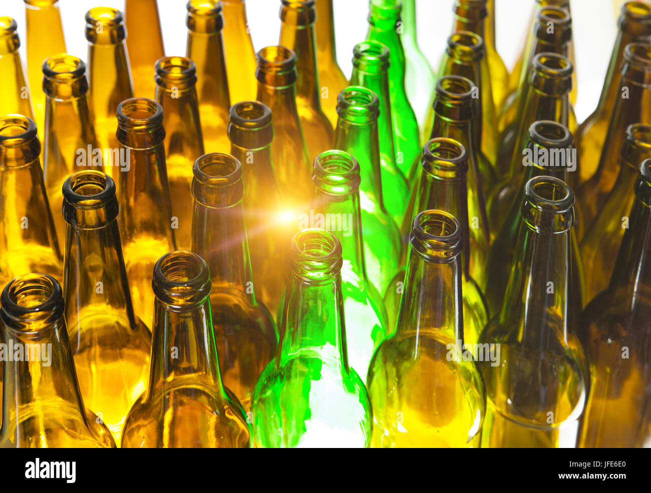 empty bottles, the top view Stock Photo - Alamy