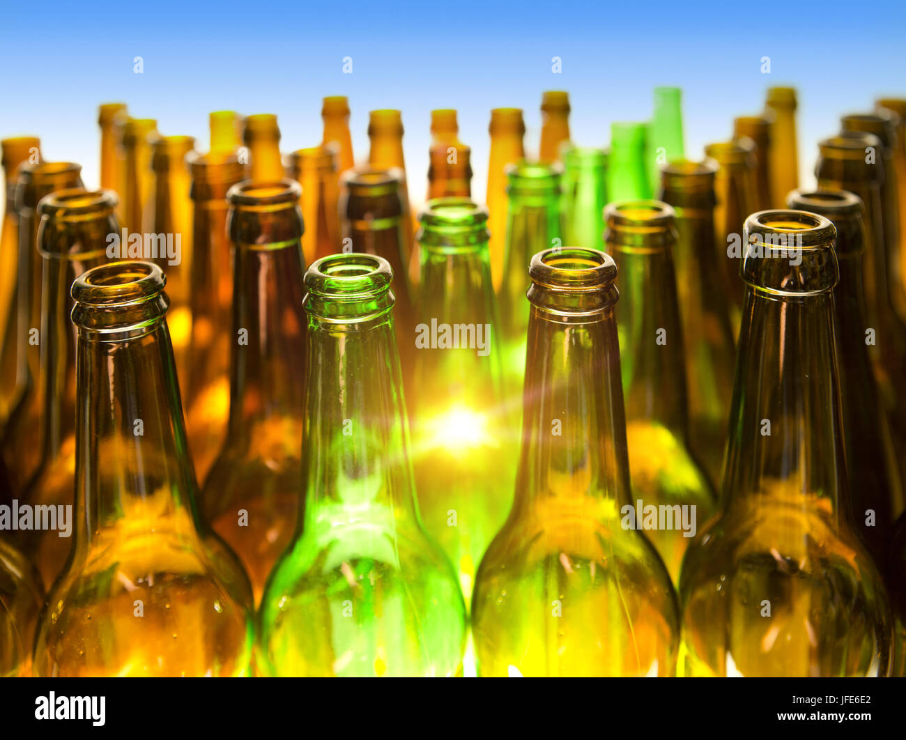 empty bottles, the top view Stock Photo - Alamy