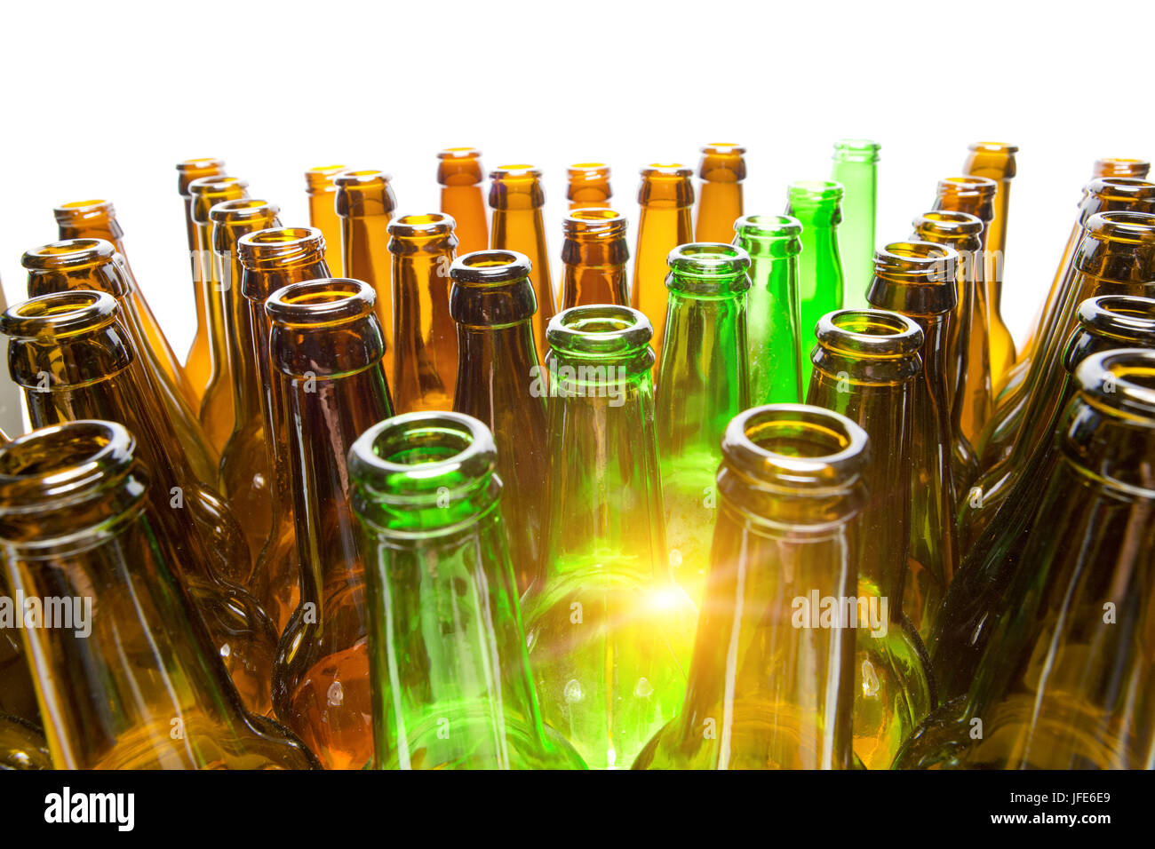 empty bottles, the top view Stock Photo - Alamy