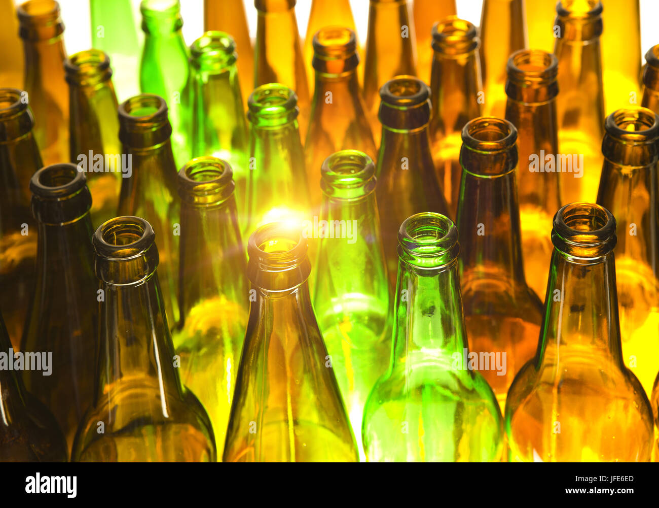 empty bottles, the top view Stock Photo - Alamy