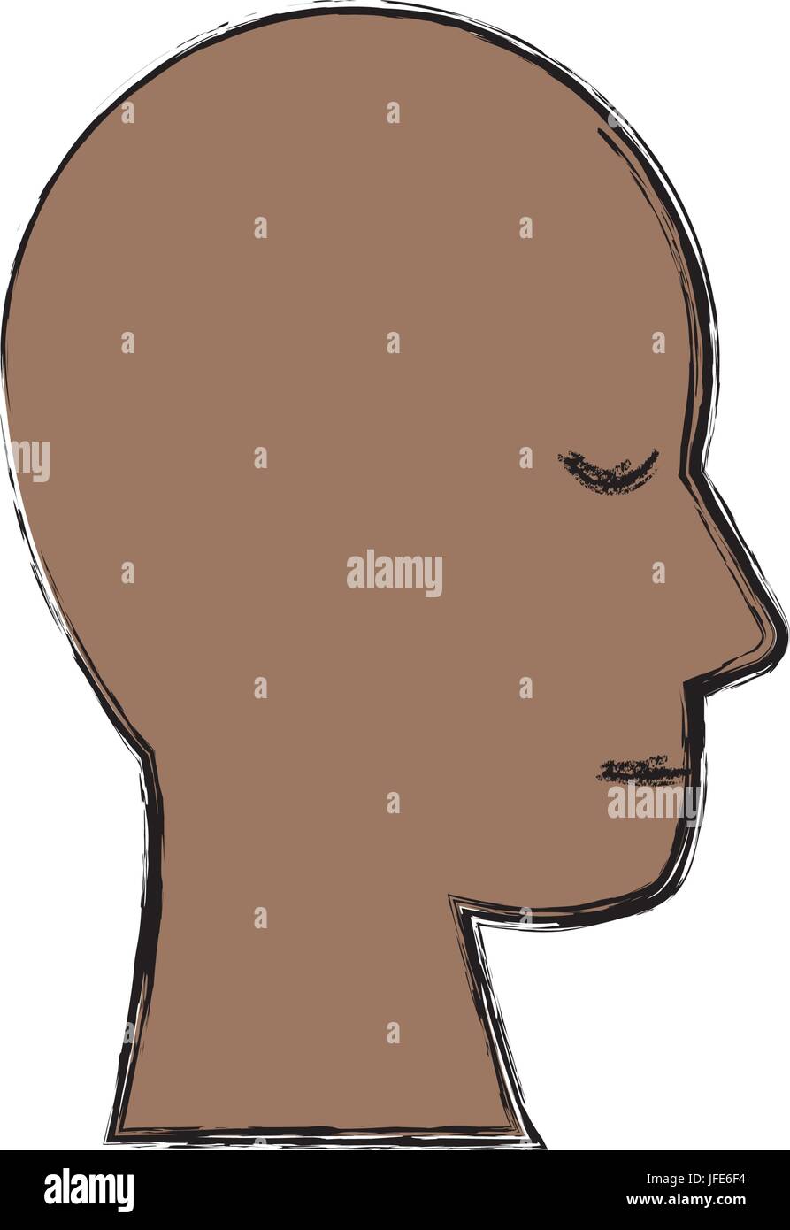 Neutral face profile Stock Vector Images - Alamy