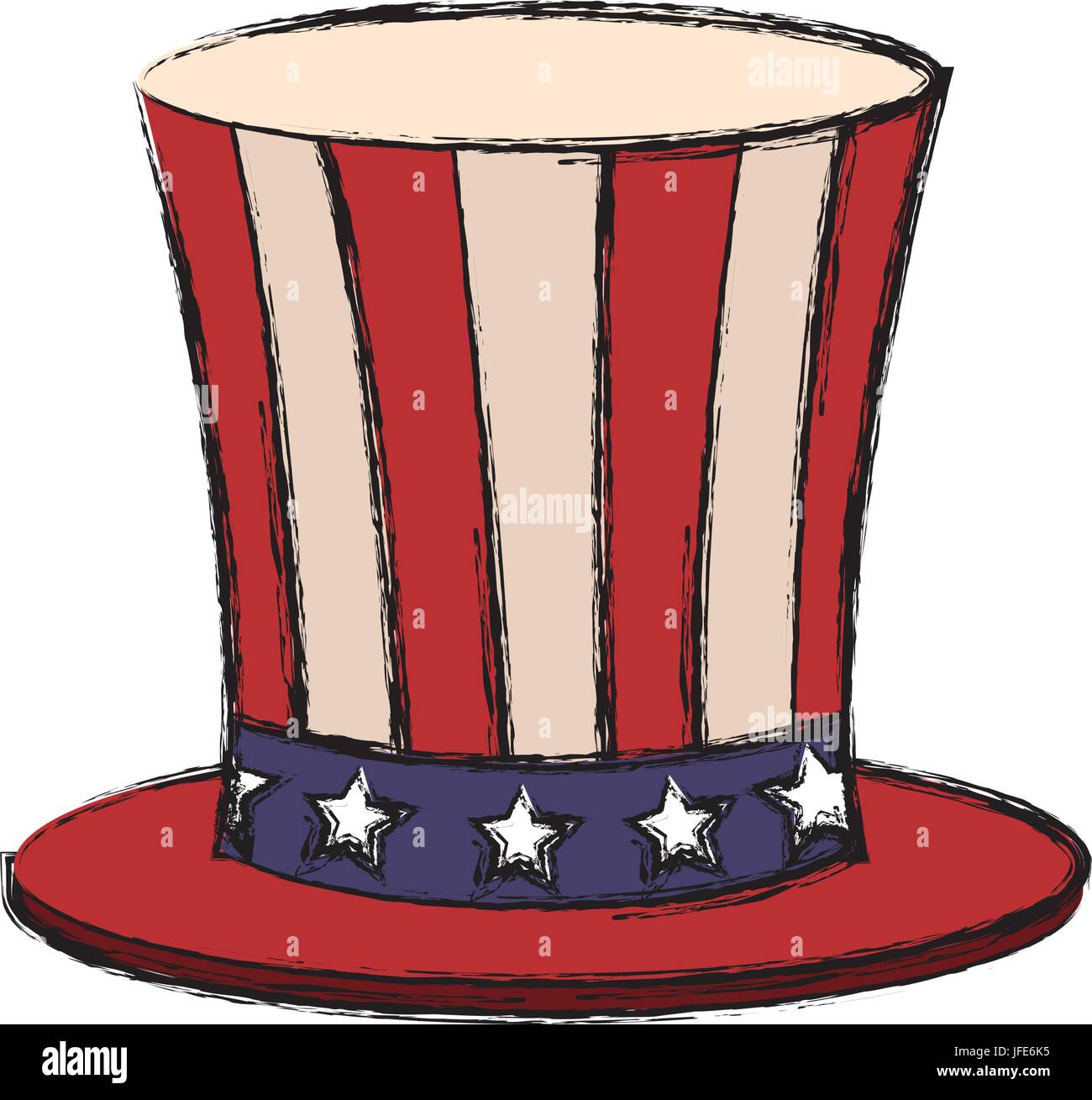 top hat with flag american color Stock Vector Image & Art - Alamy