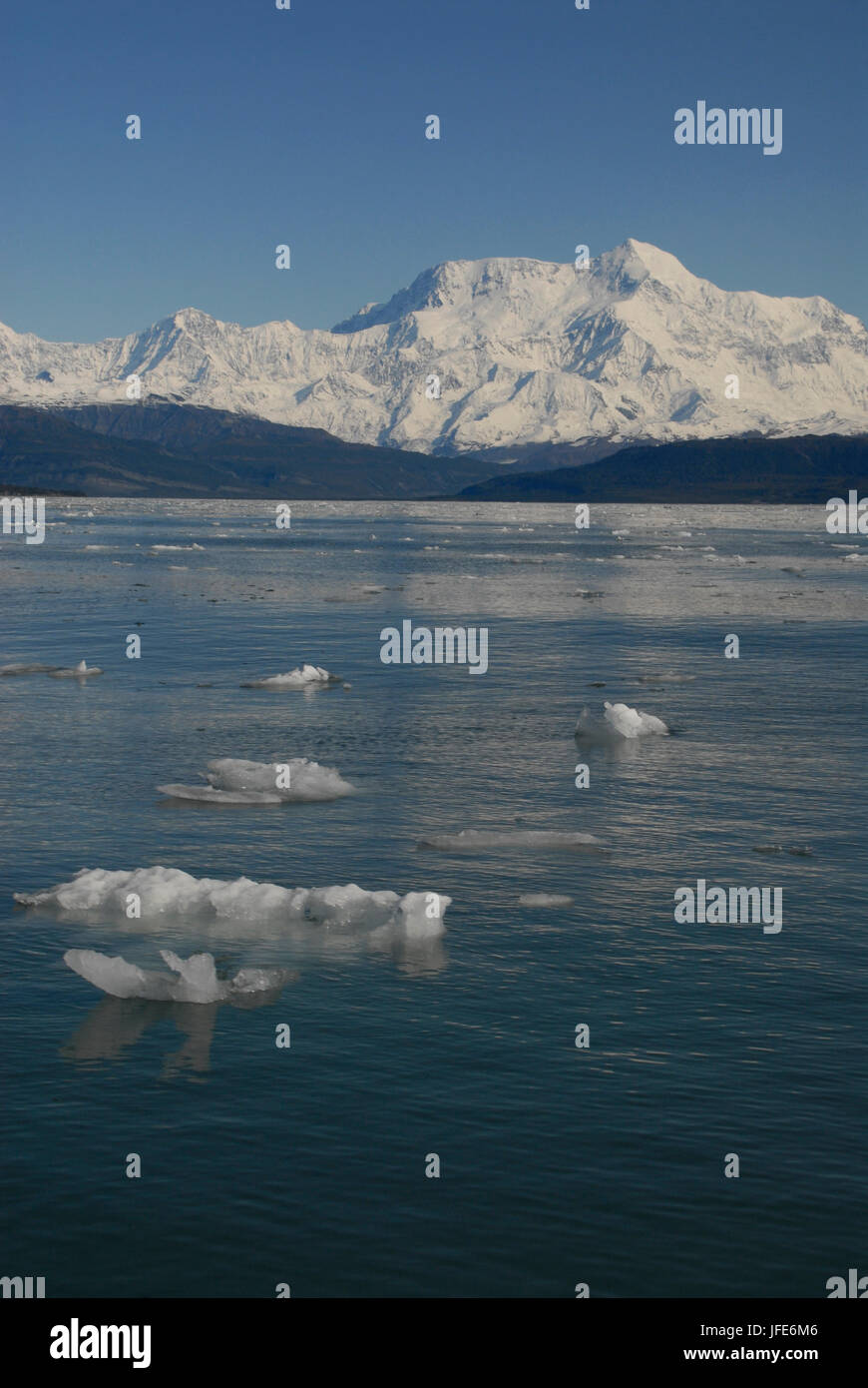 Icy Bay, Alaska in the extreme north section of southeast, Alaska.Mount ...