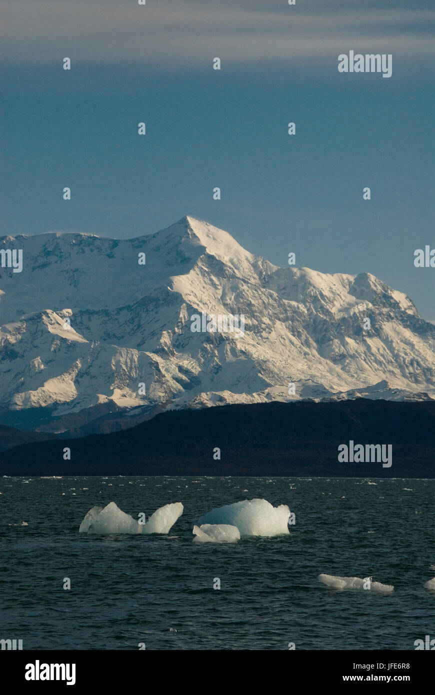 Icy Bay, Alaska in the extreme north section of southeast, Alaska.Mount ...