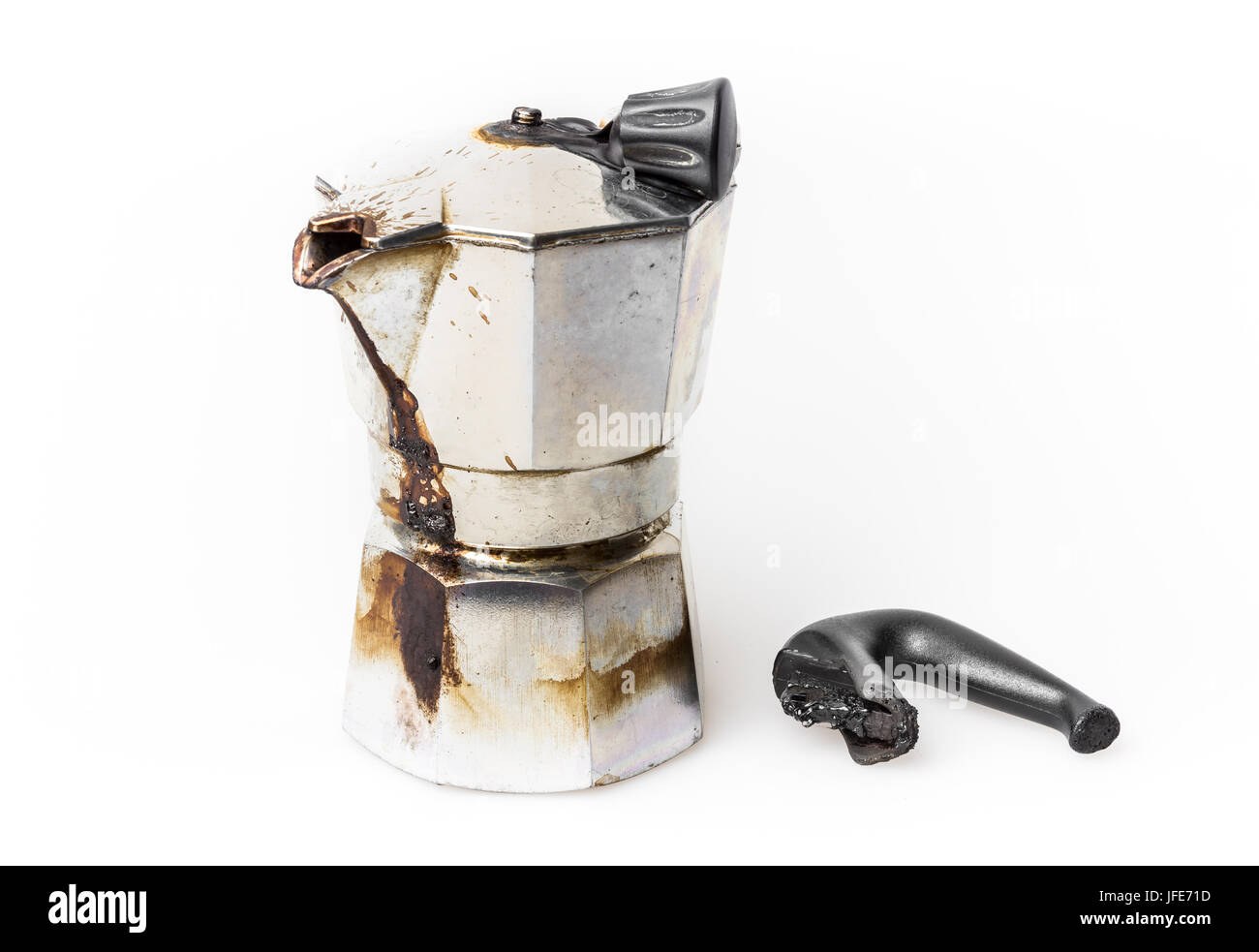 Burned Moka pot Stock Photo - Alamy