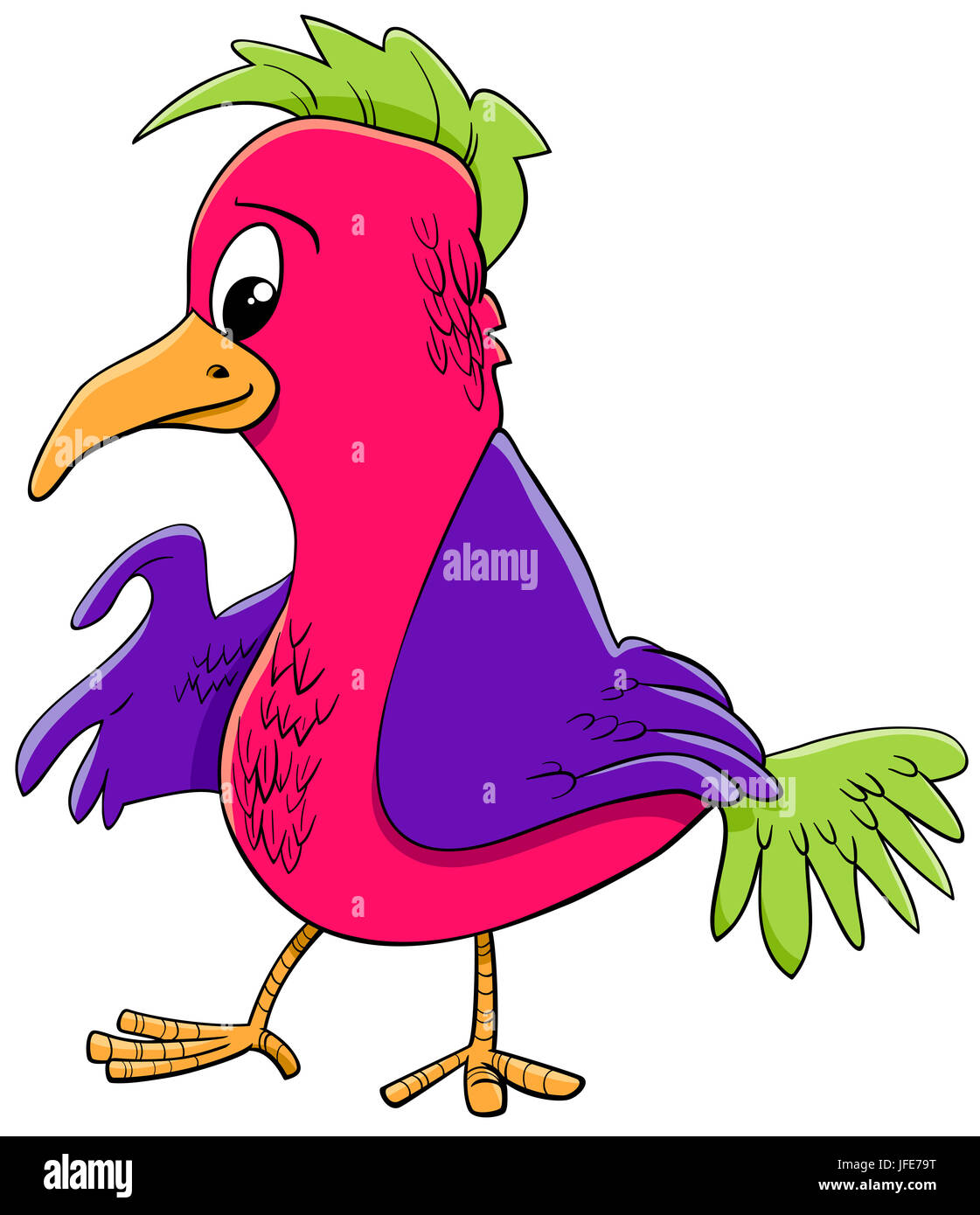 bird character cartoon illustration Stock Photo - Alamy