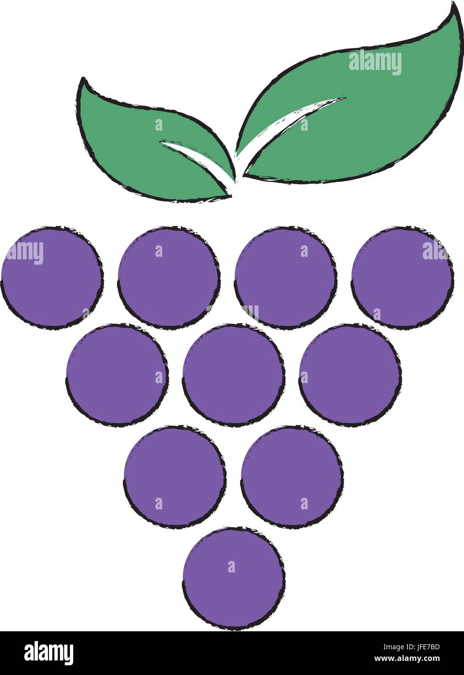 stylized grapes wine design element for organic Stock Vector Image ...