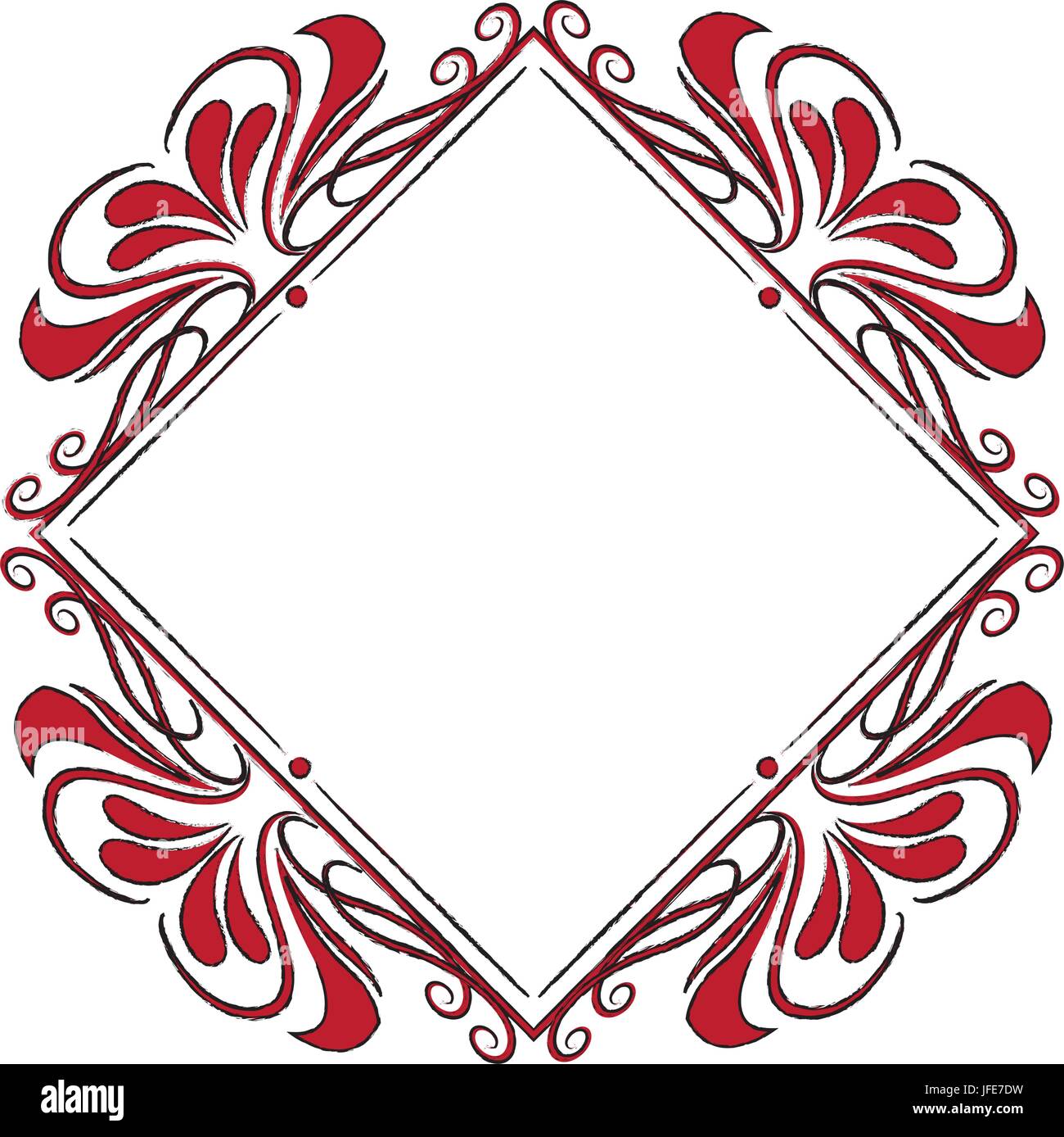 floral frame border decorative design element and fancy ornament Stock ...
