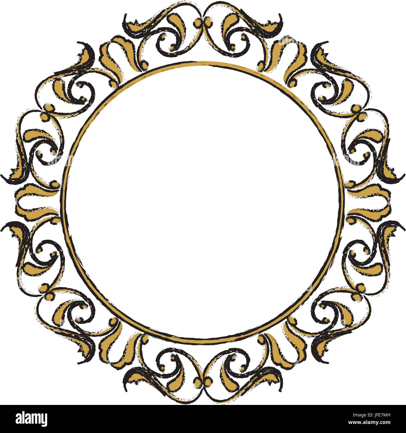 floral frame border decorative design element and fancy ornament Stock ...