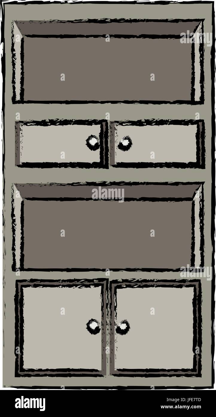cabinet shelf furniture wooden office empty Stock Vector Image & Art ...