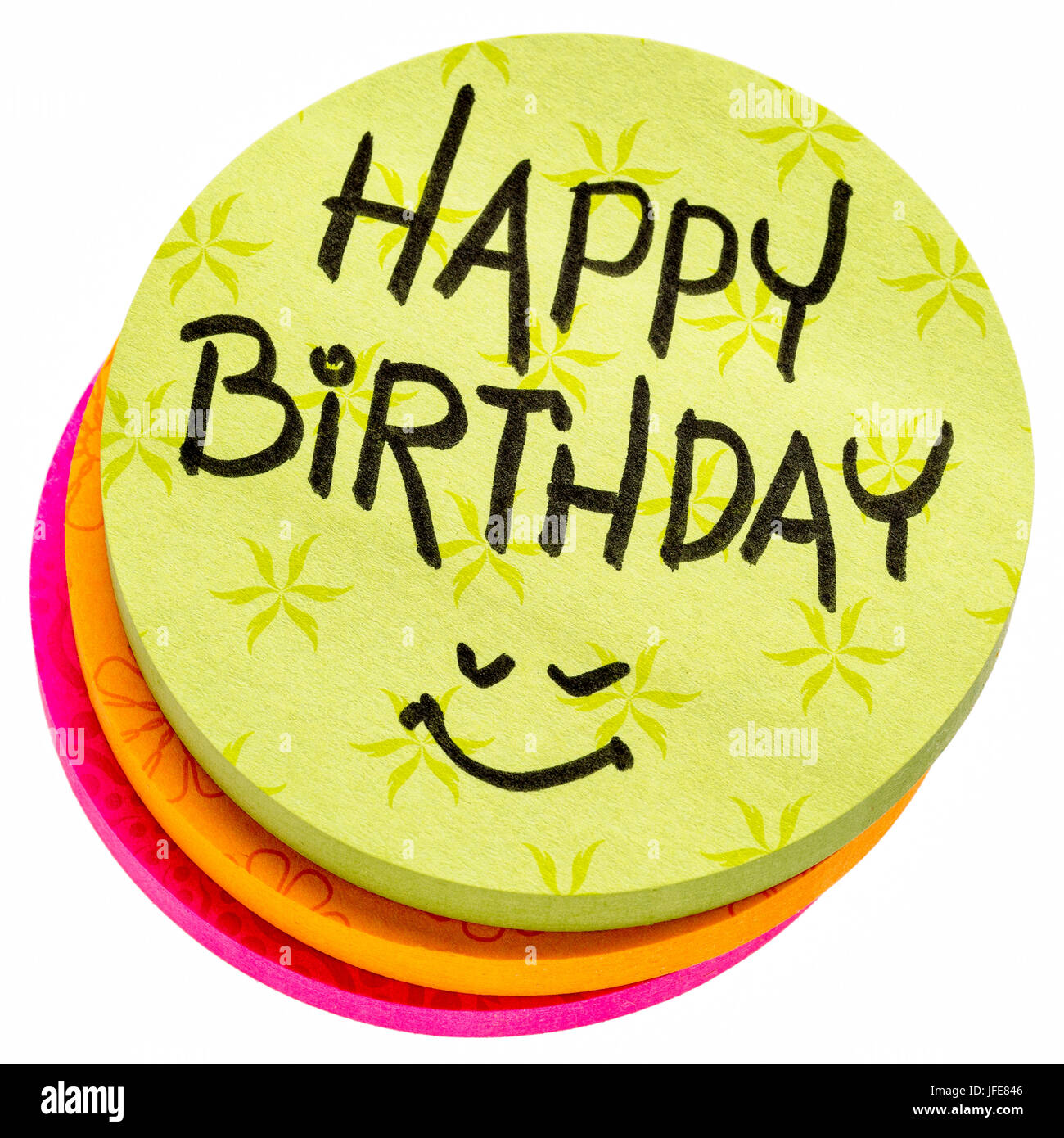 Happy birthday sticky note on High Resolution Stock Photography and ...
