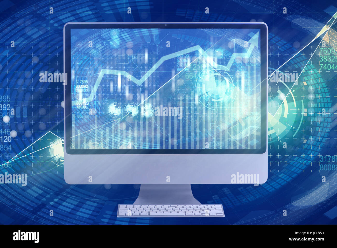 Computer screen in business concept Stock Photo - Alamy