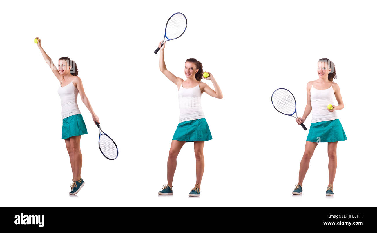 Female tennis player court Cut Out Stock Images & Pictures - Alamy
