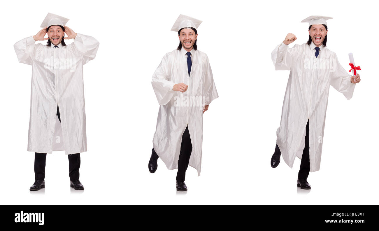 Young man ready for university graduation Stock Photo - Alamy